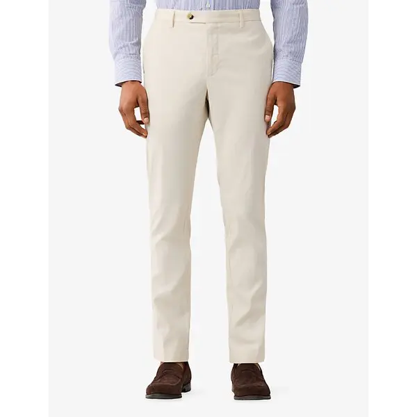 HACKETT Kensington Ribbed Slim-fit Stretch-cotton Chinos