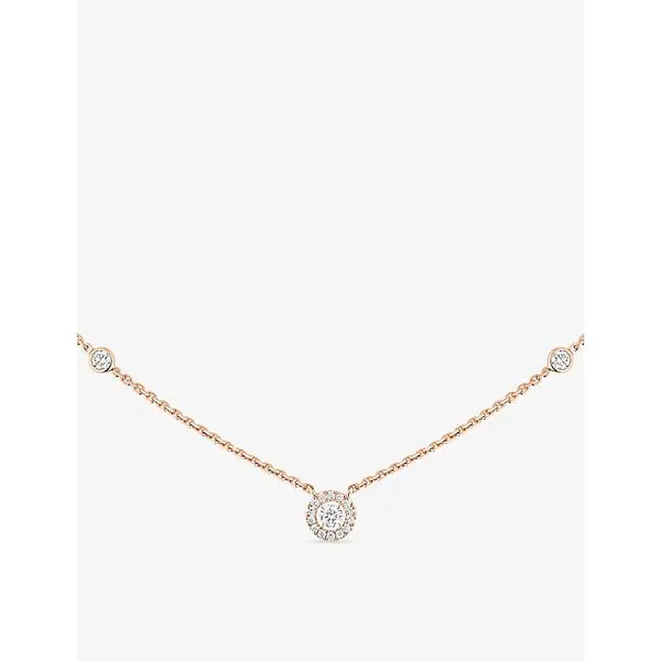 Messika Joy Xs Diamond Gold Necklace - Pink