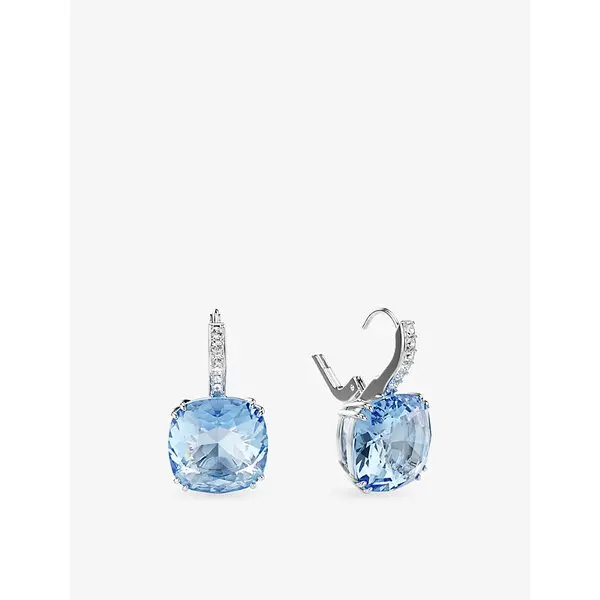 SWAROVSKI Millenia Rhodium-plated Cubic Zirconia Drop Earrings - Blue