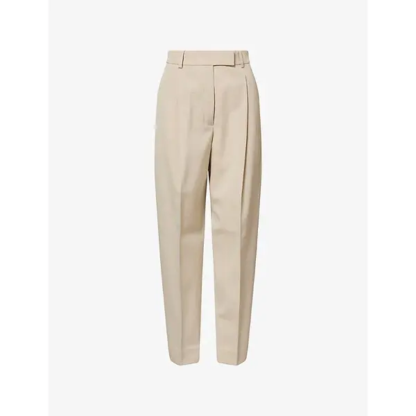 ROHE FRAMES Daria Pleated Wool-blend Trousers