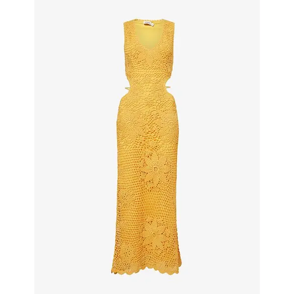 Simkhai Lyla Crochet Cotton Midi Dress