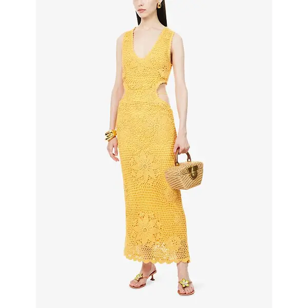 Simkhai Lyla Crochet Cotton Midi Dress