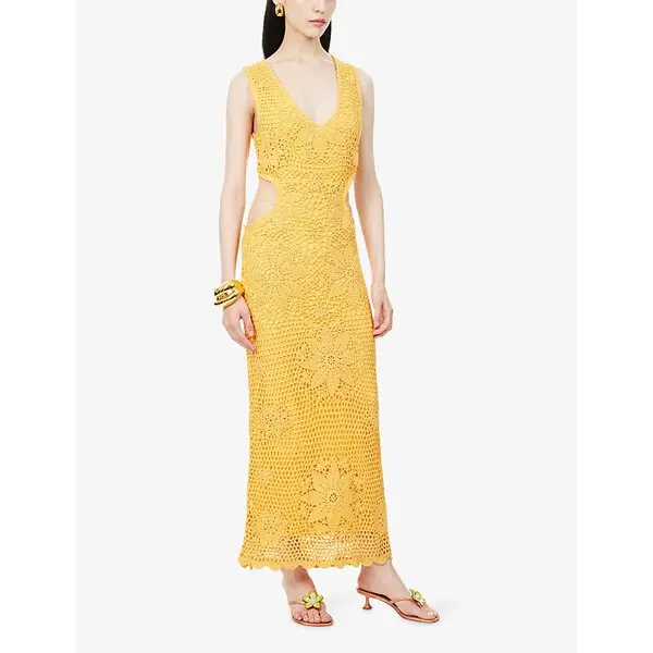 Simkhai Lyla Crochet Cotton Midi Dress