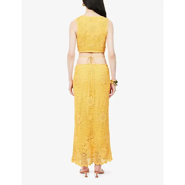 Simkhai Lyla Crochet Cotton Midi Dress