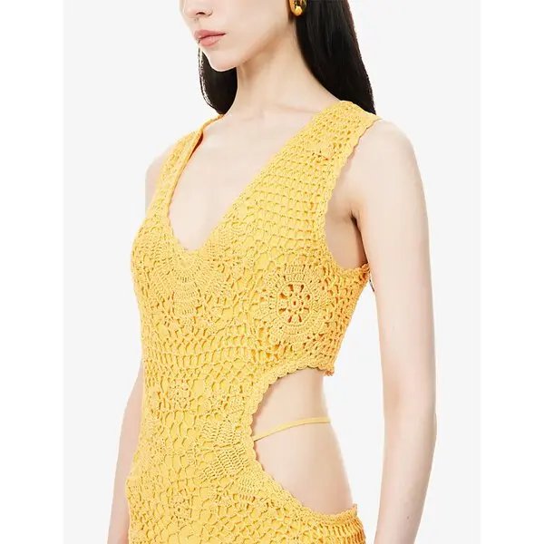 Simkhai Lyla Crochet Cotton Midi Dress