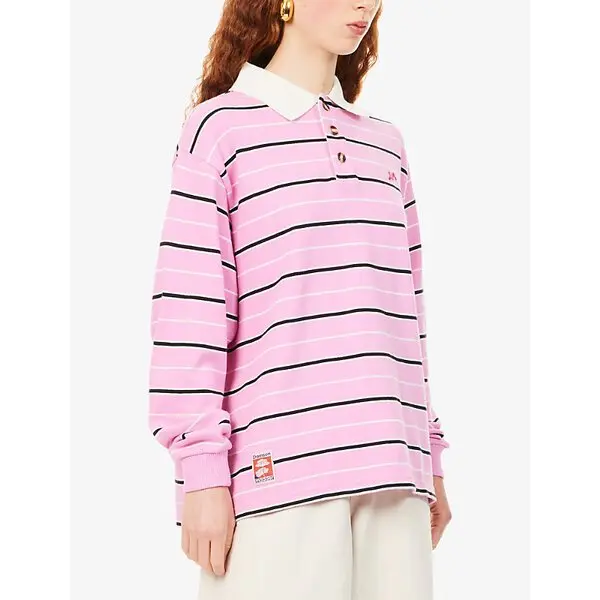 DAMSON MADDER Remie Striped Rugby Shirt - Pink