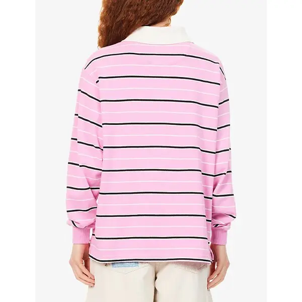 DAMSON MADDER Remie Striped Rugby Shirt - Pink