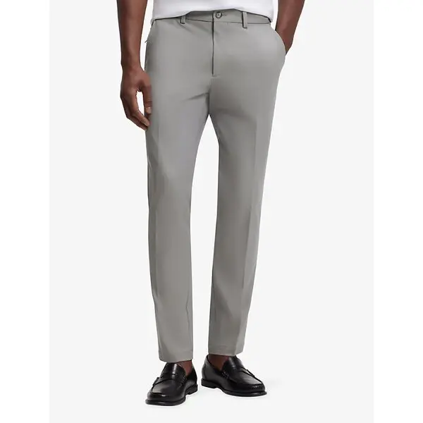 BOSS Slim-fit Tapered Cotton-blend Trousers