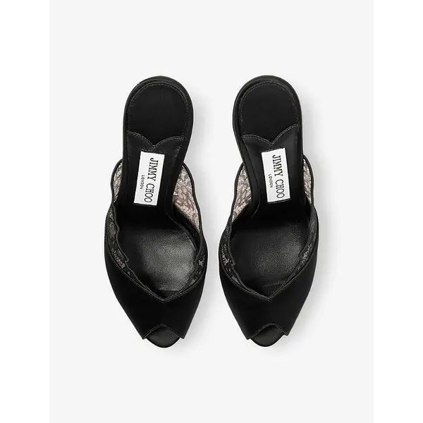 JIMMY CHOO Brigitte 100 Lace Mules