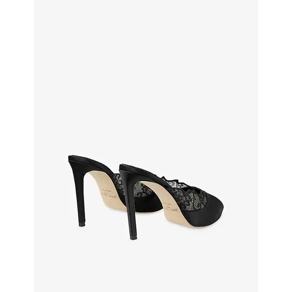 JIMMY CHOO Brigitte 100 Lace Mules