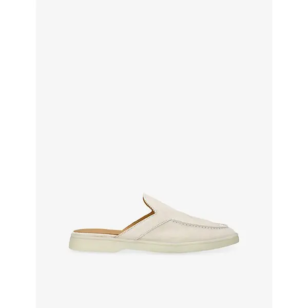 AURELIEN Yacht Suede Slipper Loafers - Cream