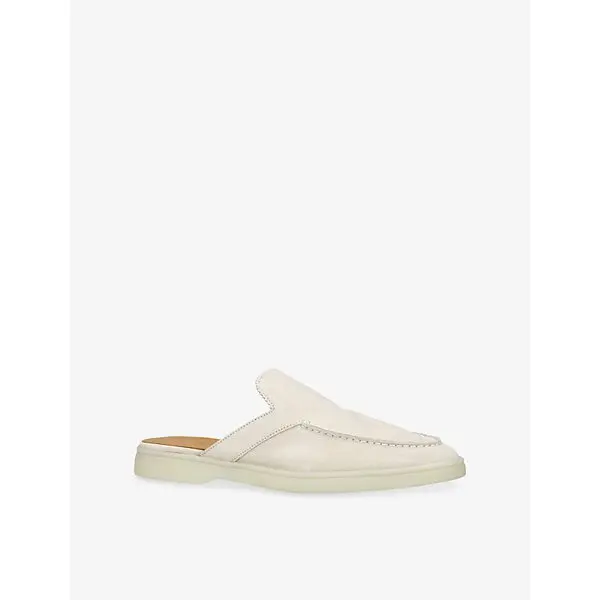 AURELIEN Yacht Suede Slipper Loafers - Cream