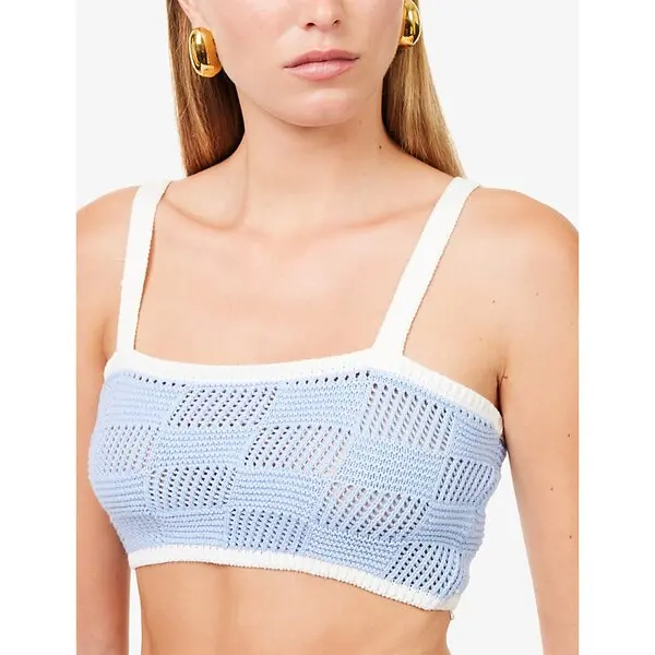 4TH & RECKLESS Yasmin Textured Cotton-blend Top