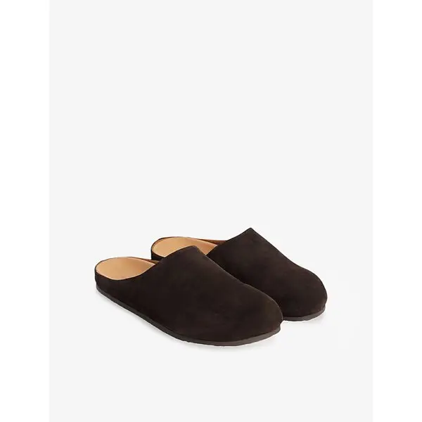 Sandro Suede Round-toe Mules