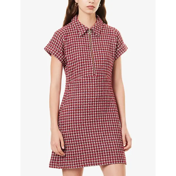 ME+EM Collared Short-sleeve Woven Mini Dress