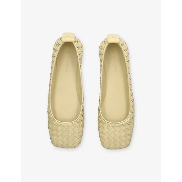 Bottega Veneta Charlotte Woven Leather Ballerina Flats