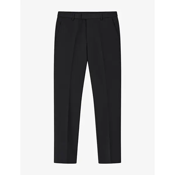 Boggi Milano Stretch-woven Tapered Trousers - Black