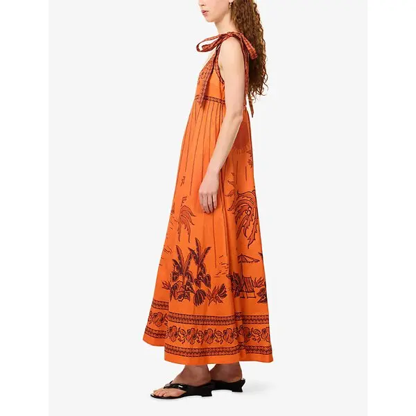 ALEMAIS Boathouse Printed Cotton Sundress