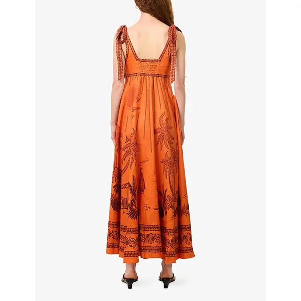 ALEMAIS Boathouse Printed Cotton Sundress