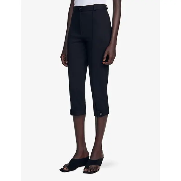 Sandro High-rise Knee-length Woven Shorts