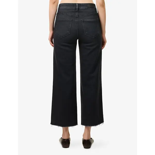 Paige Vanessa Raw Edge Wide Leg Cropped Jeans