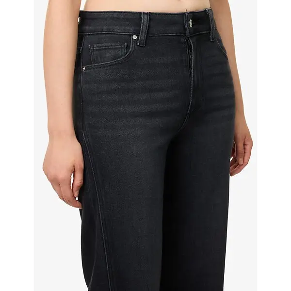 Paige Vanessa Raw Edge Wide Leg Cropped Jeans