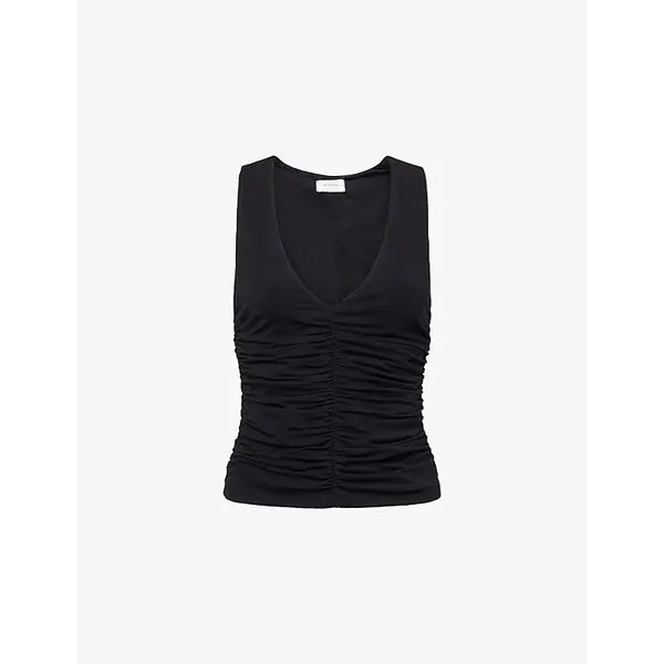 Dissh Avelin Ruched Cotton-blend Top