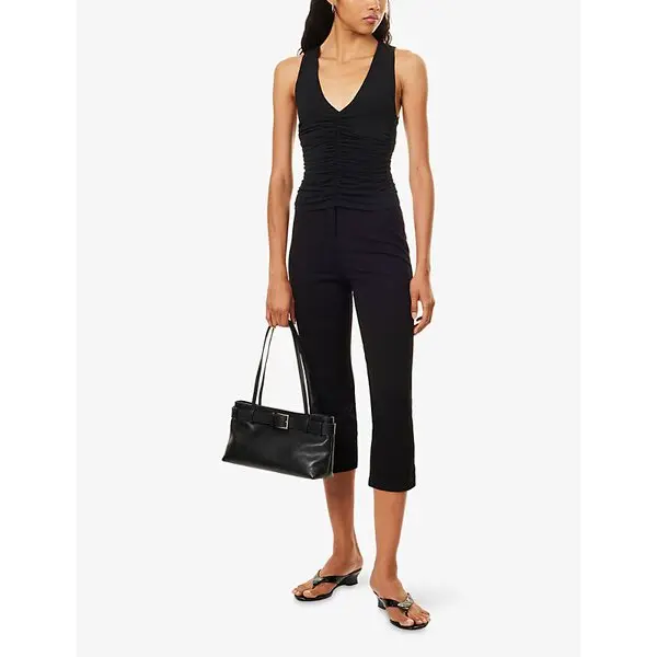 Dissh Avelin Ruched Cotton-blend Top