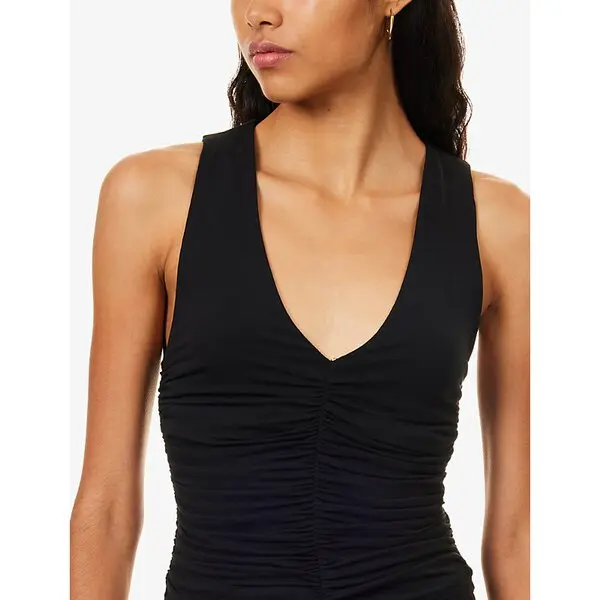 Dissh Avelin Ruched Cotton-blend Top