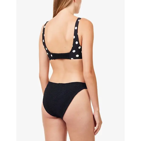 Hunza G Colette Polka Dot Bikini Set - Black/black