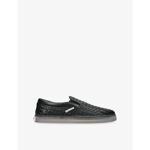 Bottega Veneta Serena Woven Leather Low Top Sneakers