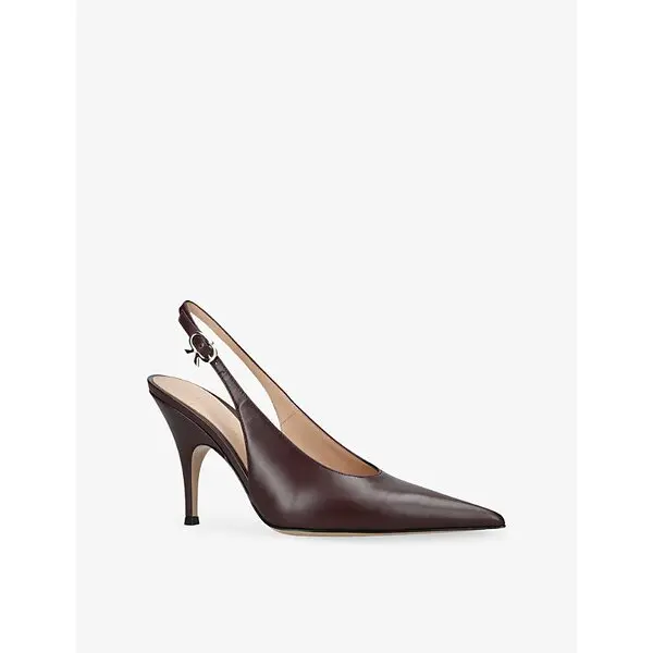 GIANVITO ROSSI Sofia Sling 95 Leather Courts - Wine