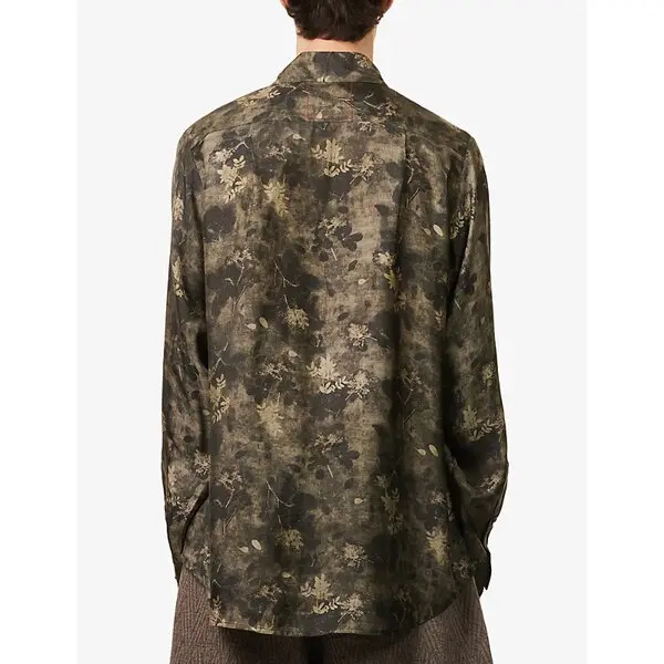 UMA WANG Tab Floral-pattern Woven Shirt