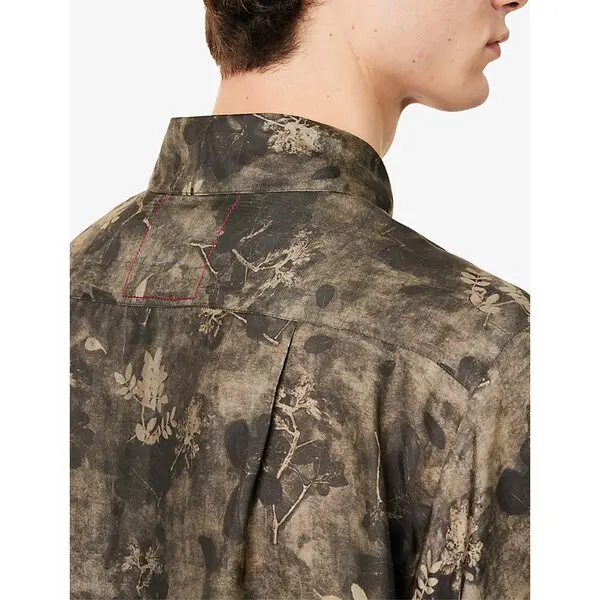 UMA WANG Tab Floral-pattern Woven Shirt
