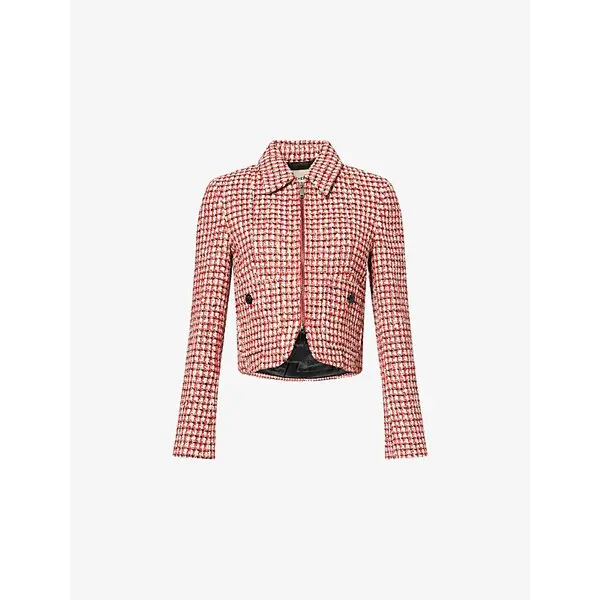 ME+EM Boxy-fit Textured Cotton-blend Jacket