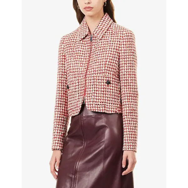 ME+EM Boxy-fit Textured Cotton-blend Jacket