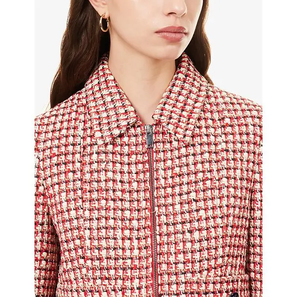 ME+EM Boxy-fit Textured Cotton-blend Jacket