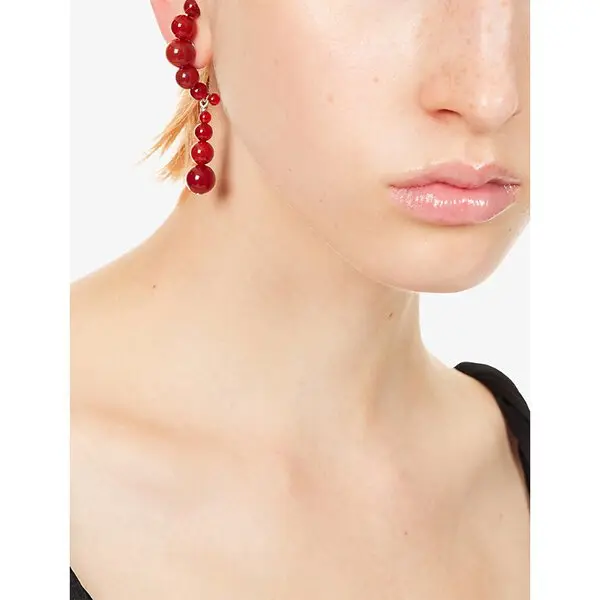BEATRIZ PALACIOS Folklore Sterling-silver And Agate Earrings
