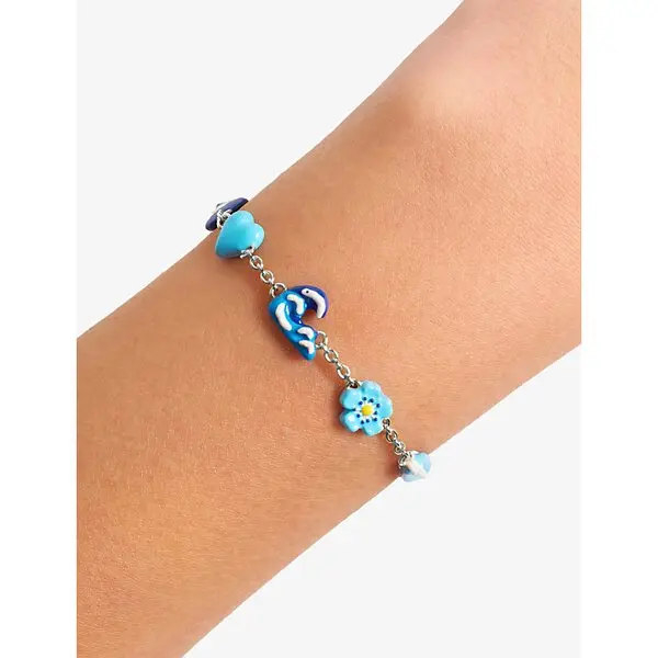 POUBEL Azure Sterling-silver Charm Bracelet