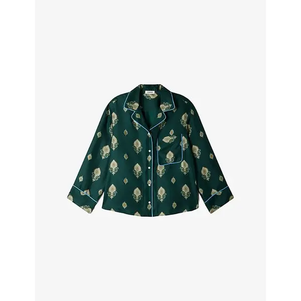 Sandro Paisley Relaxed Fit Woven Shirt