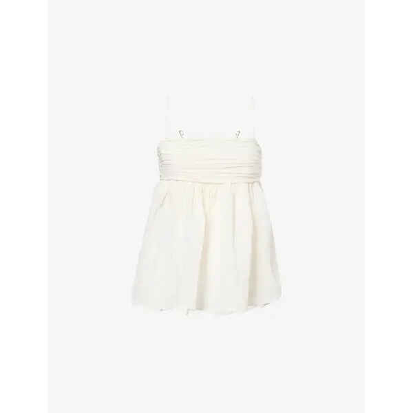 Dissh Casey Crinkle Cotton-blend Top