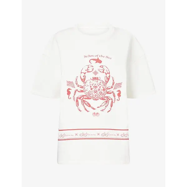 ARAM Brand-print Relaxed-fit Cotton T-shirt