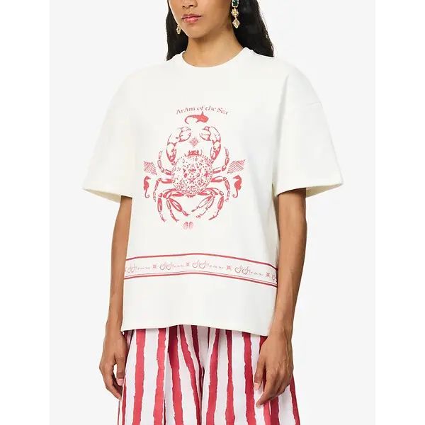 ARAM Brand-print Relaxed-fit Cotton T-shirt