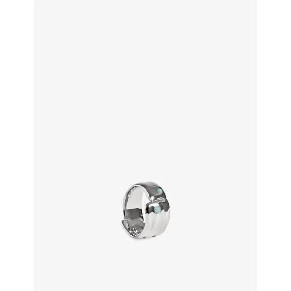 Monica Vinader Amaia Bold Sterling- And Amazonite Ring