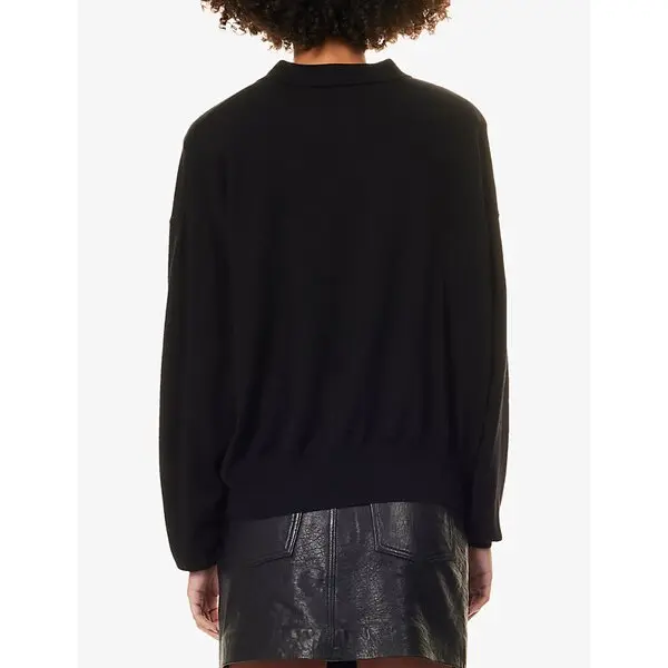 THE FRANKIE SHOP Croydon Wool-blend Polo Top