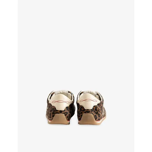 Zadig&Voltaire Leopard Pony Leather Low Top Trainers