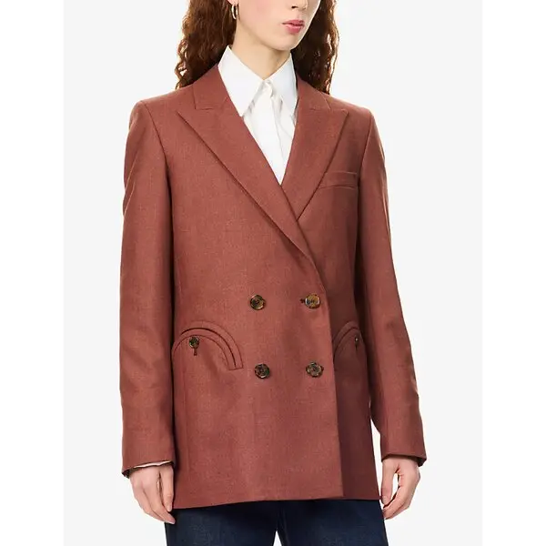 BLAZÉ MILANO Double-breasted Virgin Wool And Cashmere-blend Blazer