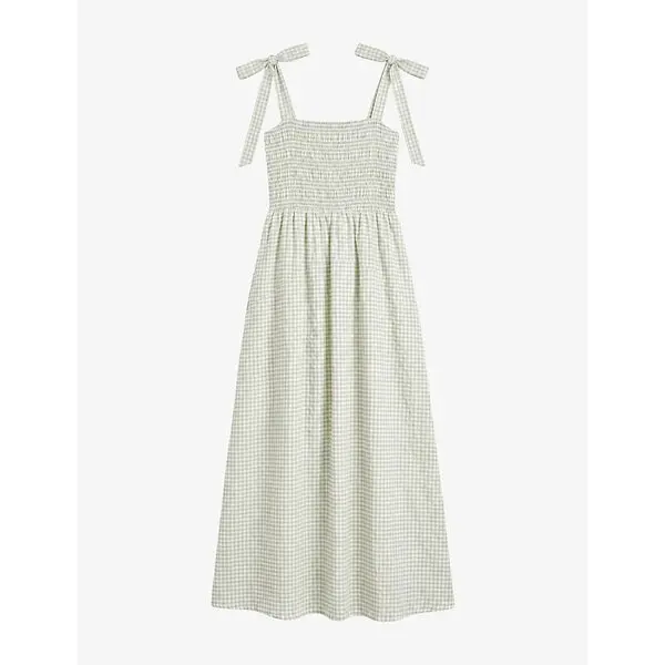 OMNES Tie-strap Cotton Maxi Dress