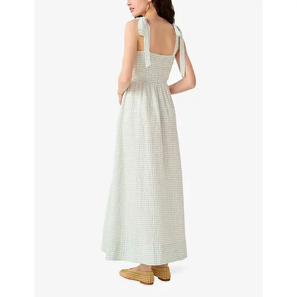 OMNES Tie-strap Cotton Maxi Dress