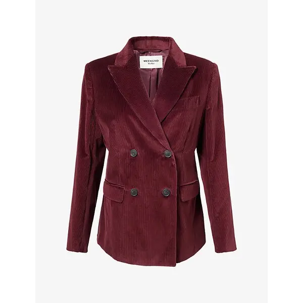 Max Mara Double-breasted Cotton-corduroy Blazer